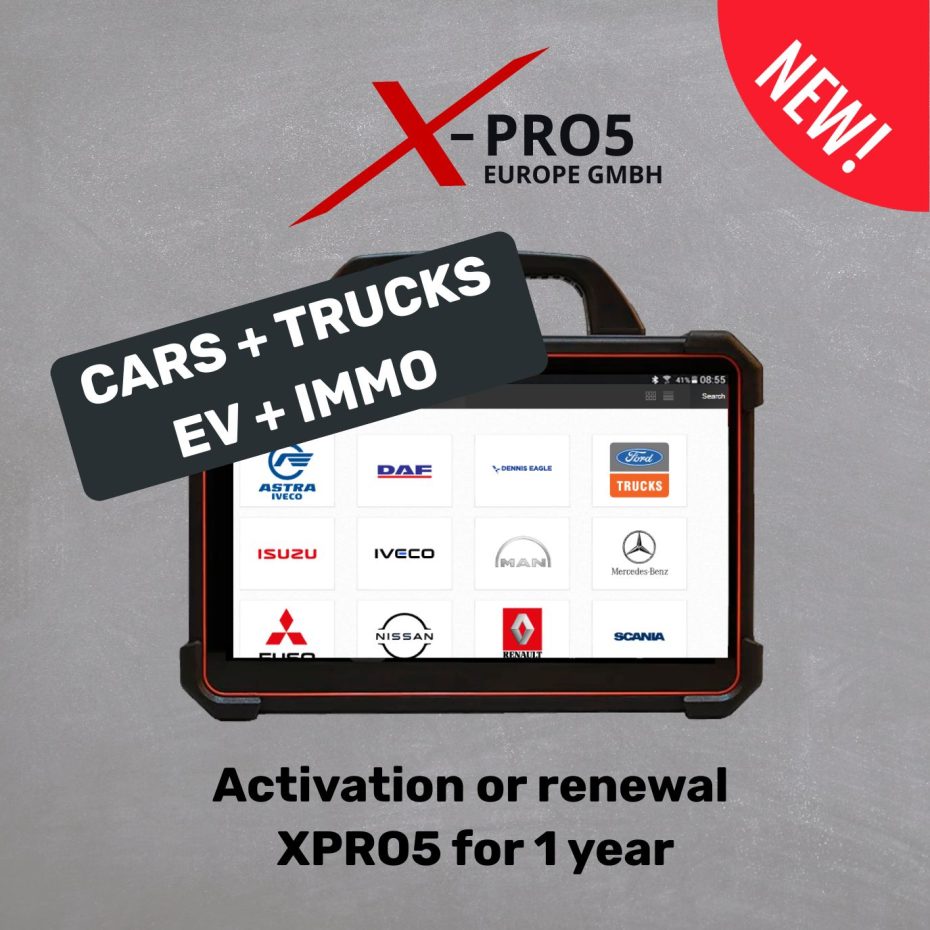 XPRO5: 12 month licence cars / ev / immo / trucks